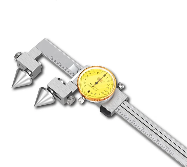 CENTER DISTANCE MEASURING Dial Vernier Caliper 20-200mm, Cone Tip ...