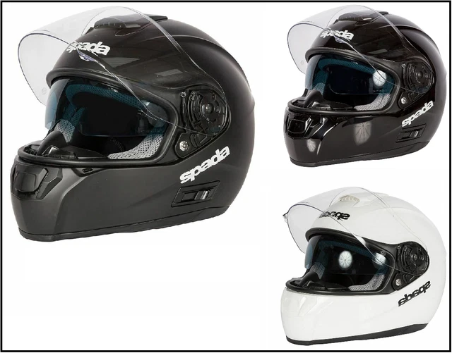 SPADA SP16 PLAIN Full Face Road Crash Helmet For Motorcycle Bike - Sun ...