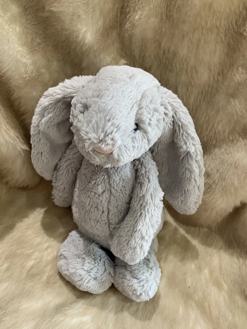 JELLYCAT MEDIUM GREY Bashful Bunny £12.00 - PicClick UK