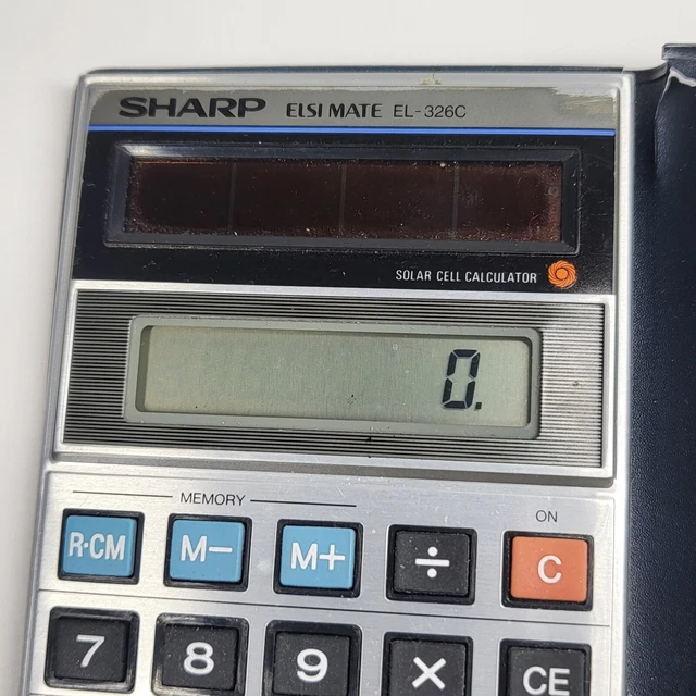 SHARP ELSI MATE EL-326C Solar Calculator Vintage WORKS $21.32 - PicClick CA