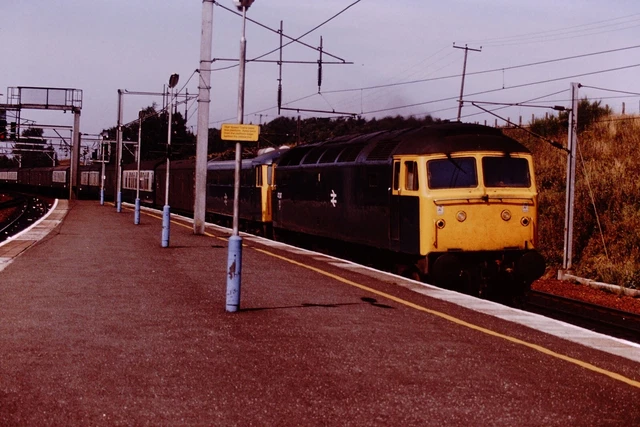 1980S BRITISH RAIL BR Diesel Loco 47xxx? on platform Scottish Railway ...