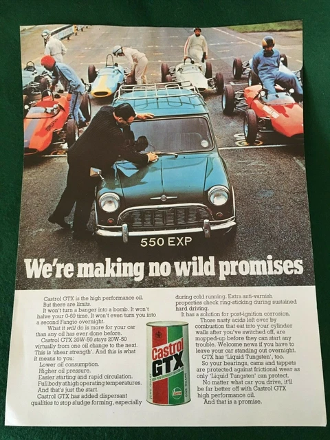 CASTROL GTX OIL Poster Advert Ready Frame A4 Size F £1.99 - PicClick UK