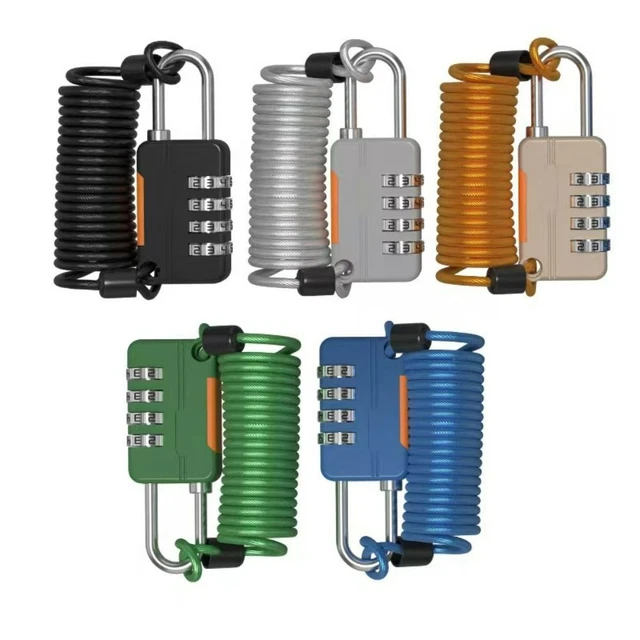 FOUR-DIGIT PASSWORD BICYCLE Rope Lock Bicycle Safety Rope Lock Luggage ...