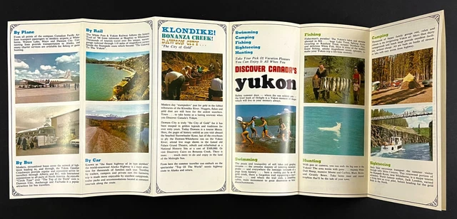 1968 DISCOVER CANADA'S Yukon Land Adventure Tourist Map Vintage Travel ...