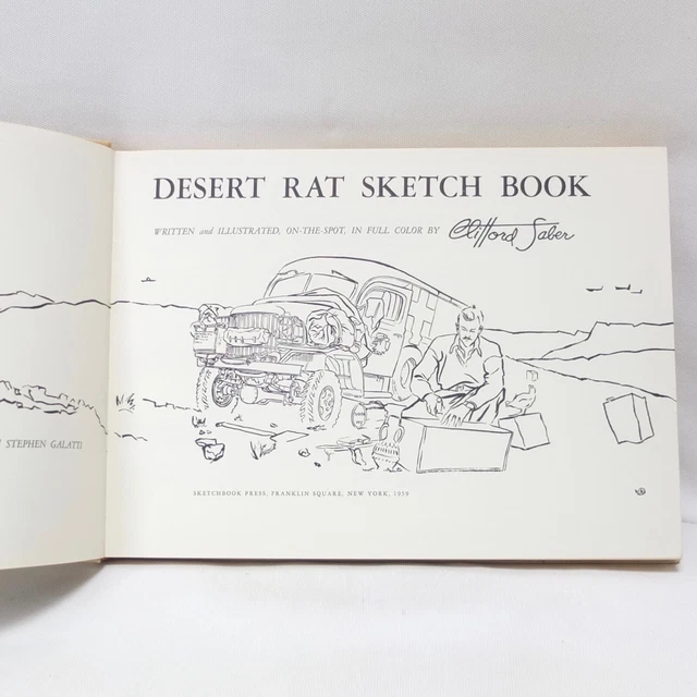 WW2 DESERT RAT Sketch Book Saber British 8Th Army North Africa Libya El ...