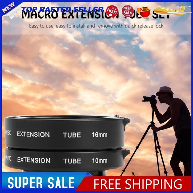 METAL AUTO FOCUS Macro Extension Tube Set 10mm 16mm for Sony NEX E ...