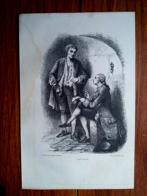 LOUIS DOMINIQUE CARTOUCHE prison Paris REVOLUTION gravure 19e antique ...