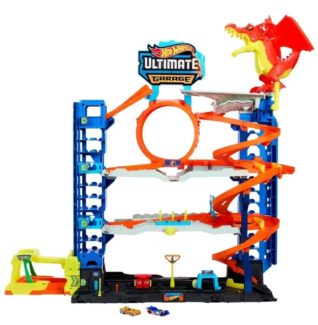 HOT WHEELS CITY Ultimate Garage Playset with 2 Die-Cast Cars Storage ...