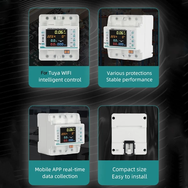 3 PHASE ELECTRICITY Meter 3P4W Energy Meter LCD Display Meter Energy ...