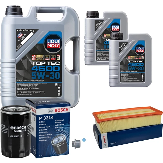 BOSCH PAQUET POUR Inspection 7 L Huile Liqui Moly Top Tec 4600 5W-30 Audi Coupe EUR 132,48 ...