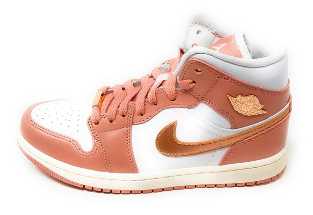NIKE AIR JORDAN 1 Mid red stardust/metallic copper FB9892-670 EUR 179 ...