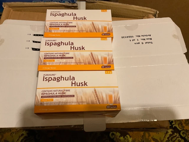 90 X SACHETS of Ispaghula Husk Orange, Like Fybogel, Brand New, 3 x ...