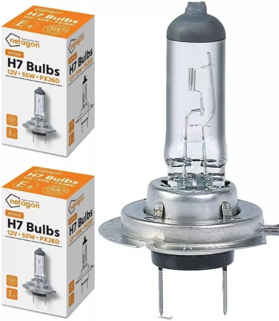 2 X H7 Bulbs (477/499) 12v 55W PX26d Headlight Halogen Bulb For Audi ...
