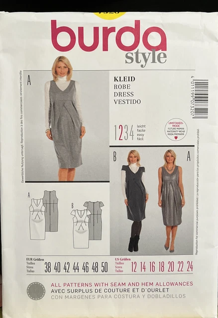 BURDA SEWING PATTERN No.7320 Ladies Dress Sizes 8-14 $12.90 - PicClick AU