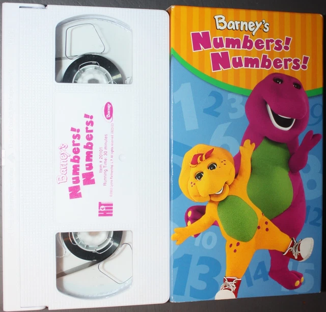 BARNEY'S NUMBERS! NUMBERS! (vhs) Purple Dinosaur & Friends. VG Cond ...