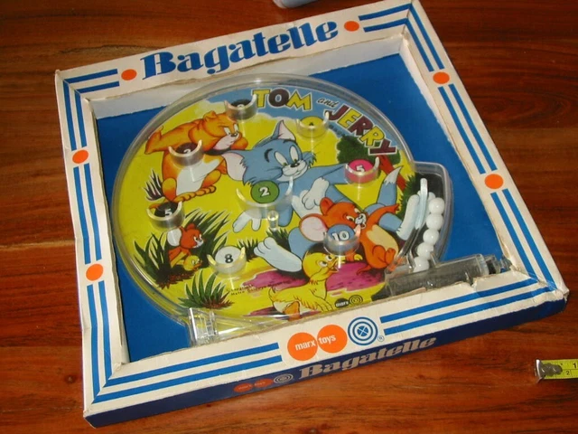 OLD VINTAGE 1970S Tom and & Jerry Bagatelle Game by Louis Marx Toys ...