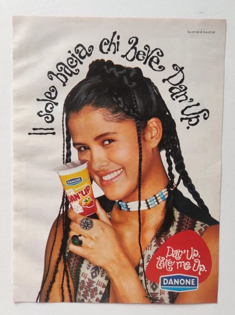 PUBBLICITA' DAN'UP DANONE Yogurt Da Bere Advertising Werbung Vintage ...