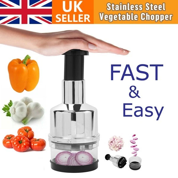 KITCHEN SLAP CHOP Garlic Onion Vegetable Slicer Chopper Cutter Food ...