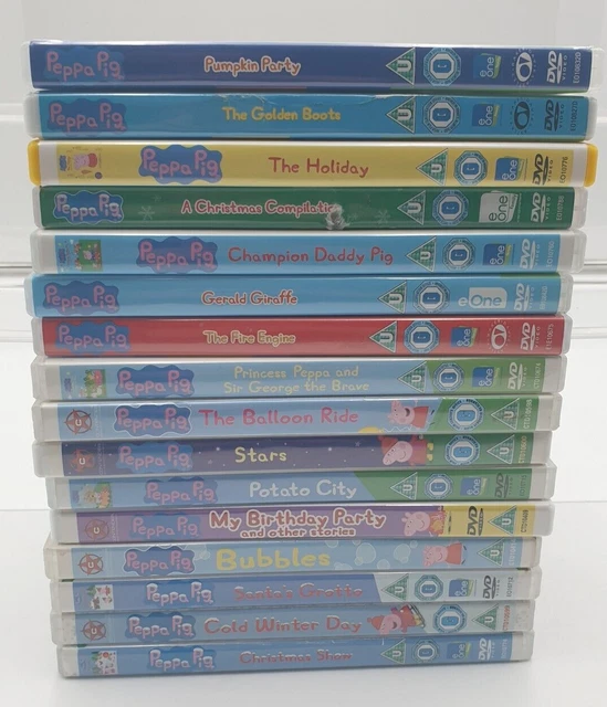 PEPPA PIG DVD Bundle x 16 Christmas Balloon Ride Potato City Bubbles ...