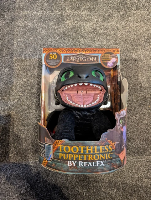 HOW TO TRAIN Your Dragon Toothless Puppetronic By RealFX 50 Interactive ...