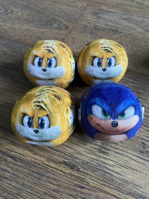 SONIC THE HEDGEHOG 3 - Sonic (x1) And Tails (x3) Soft Plush Toys ...