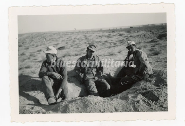 ORIGINAL WWII GERMAN Photo Afrika Korps Soldiers in Desert Snapshot EUR ...