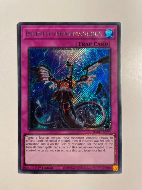 INFINITE IMPERMANENCE RA01-EN075 1st Edition Platinum Secret Rare - Yu ...