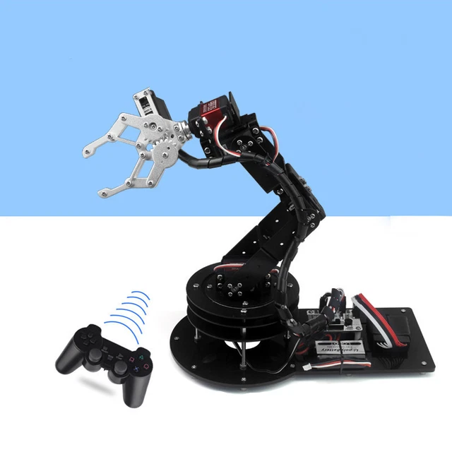 6 DOF MECHANICAL Robotic Arm Clamp Claw Mount Kit & Servos & Controller & Handle EUR 250,00 ...