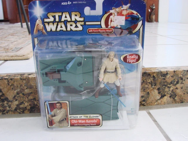 FIGURINE ARTICULÉE STAR Wars ATOC Obi-Wan Kenobi avec force flipping ...