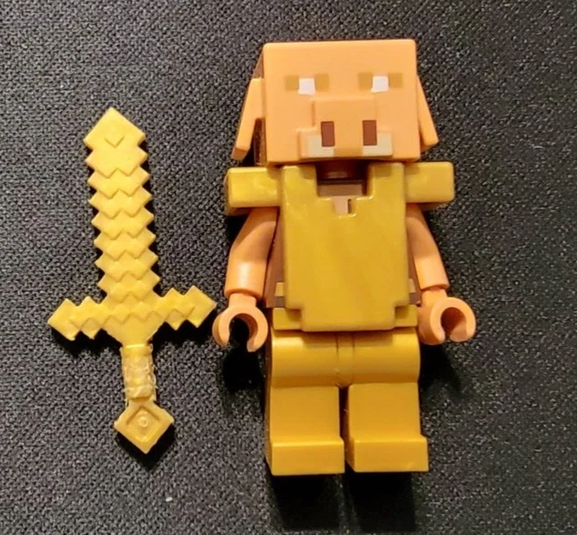 LEGO MINECRAFT MINIFIGURE Piglin GOLD ARMOR w/ SWORD min096 £10.27 ...