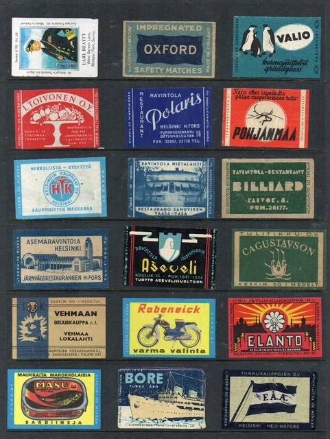 MATCHBOX LABELS ADVERTISING Rare early Made in FINLAND #786 £4.99 ...