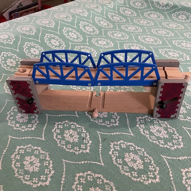 WOODEN TOYS R Us Train Track Blue Suspension Bridge Brio Bigjigs ELC ...
