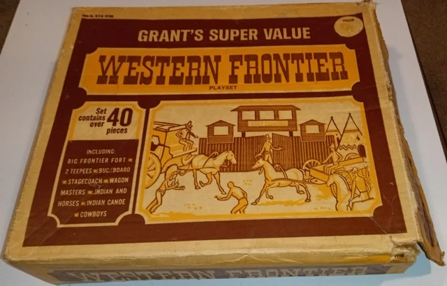 MULTIPLE TOYMAKERS WESTERN Frontier Playset 1970 Not Complete Good ...