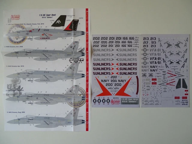 AUTHENTIC DECALS 1/48 F/A-18E Super Hornet VFA-81 "Sunliners" £7.70 ...