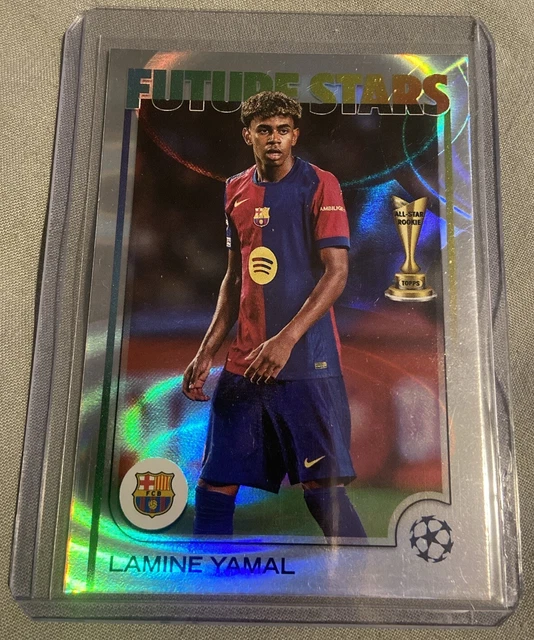 TOPPS UCC FLAGSHIP 24/25 Lamine Yamal Future Stars Raindrop Parallel ...