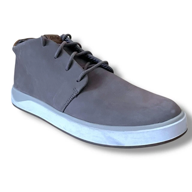OLUKAI MENS PAPAKU Ili Chukka Boot Sz 10 Gray Waterproof Leather Shoes ...