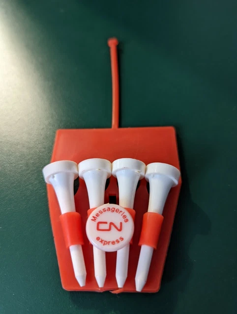 CN CANADIAN NATIONAL Railway vintage golf tees Tower & Peaks Marker $25 ...