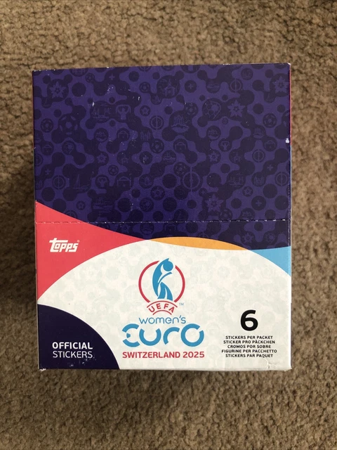 TOPPS WOMEN'S EURO 2025 Official Stickers Collection: Full Box Sealed ...