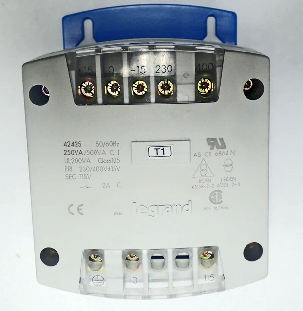 LEGRAND 42425 POWER Supply Invertor Transformer 230/400Vac +/-15V Sec ...