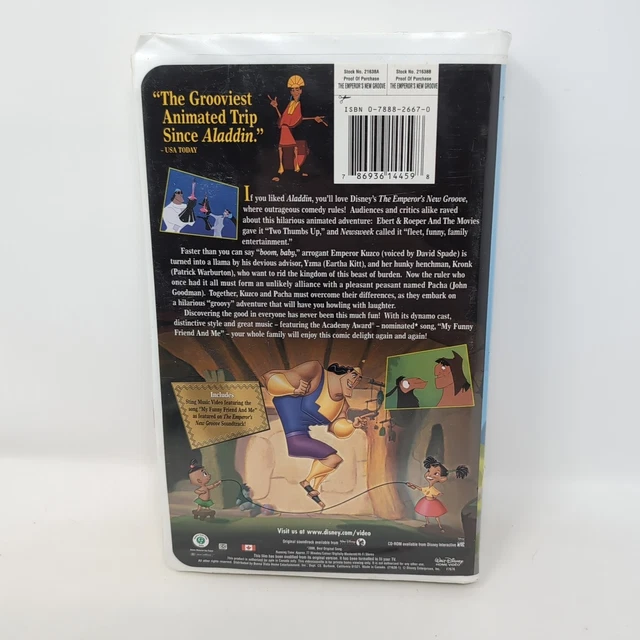 THE EMPEROR'S NEW Groove (VHS, 2000) Family Fun Disney Movie Video £2. ...