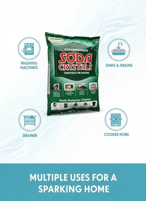 SODA CRYSTALS 1.2KG Multi Purpose Cleaner & Degreaser Removes Stains ...
