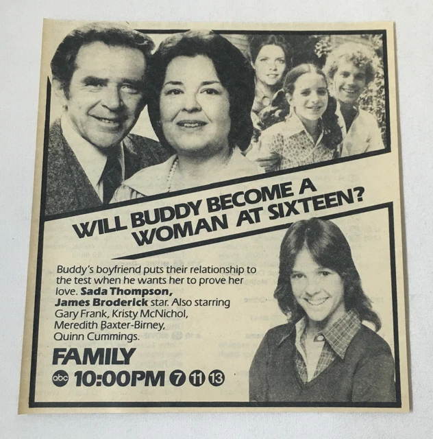 1978 ABC PUBLICITÉ Télévisée~ La Famille Deviendra Buddy Une Femme À ...