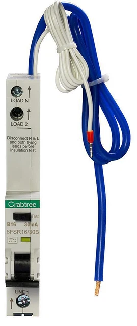 CRABTREE - LOADSTAR 16A, 30mA Single Pole RCBO, B Curve, 6kA EUR 94,44 - PicClick FR