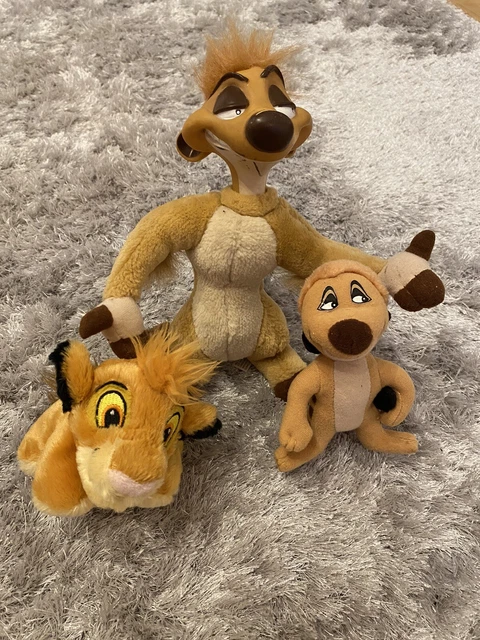 DISNEY LION KING Simba And Timon Plush Soft Toy Set Vintage Plastic ...