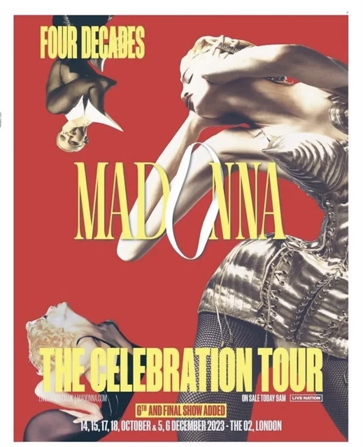 MADONNA THE CELEBRATION Tour 2023 Poster Full Page Newspaper Ad Promo 14” X 11” £10.90 - PicClick UK