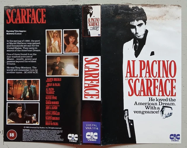 PRE CERT VHS Scarface On The CIC Video Label £1.66 - PicClick UK