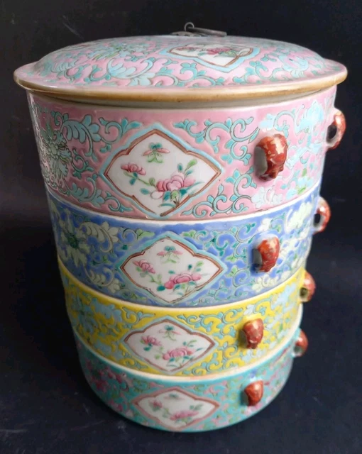 BOITES A COMPARTIMENTS Chine Old Large Chinese Tingkat Porcelain Box ...