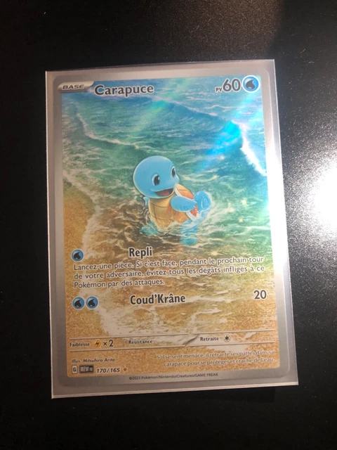 CARTE POKÉMON CARAPUCE AR SECRETE 170/165 - 151 Ecarlate & Violet EV3.5 ...