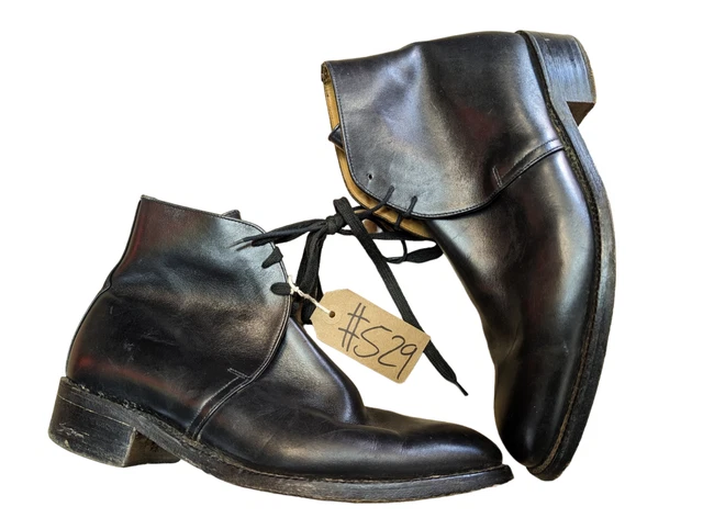 ORIGINAL BRITISH ARMY Issue Black Leather Officers George Boots Size ...