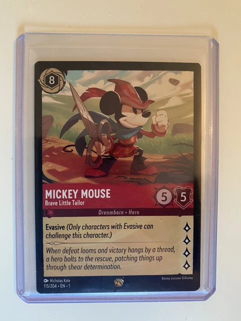 DISNEY LORCANA TCG Non Foil Legendary Mickey Mouse 115/204/204 EUR 19 ...